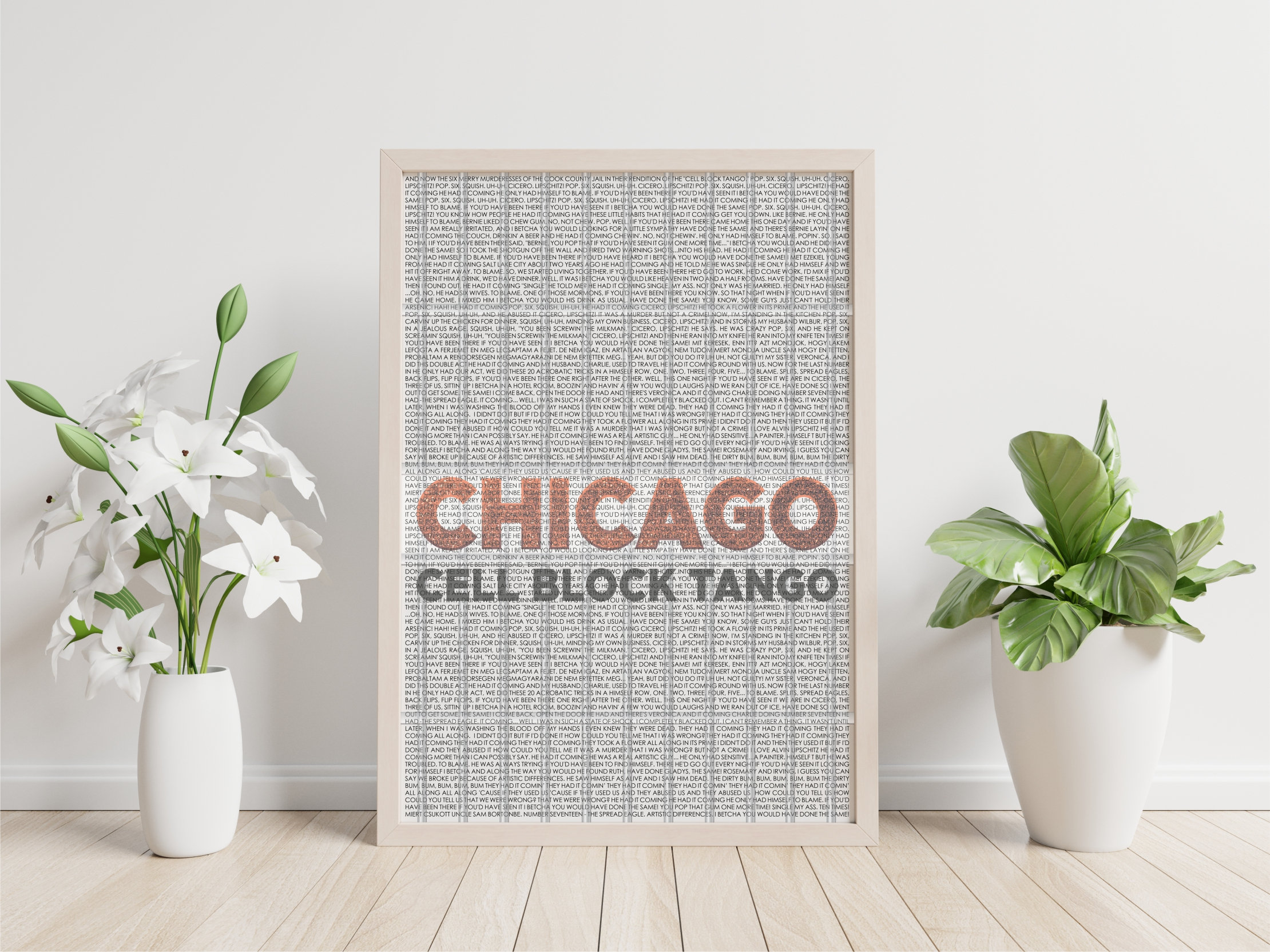 Chicago the Musical - Cell Block Tango Lyrics Print A4/a5/5"x7 ...