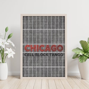 Chicago the Musical - Cell Block Tango Lyrics Print A4/a5/5"x7 ...