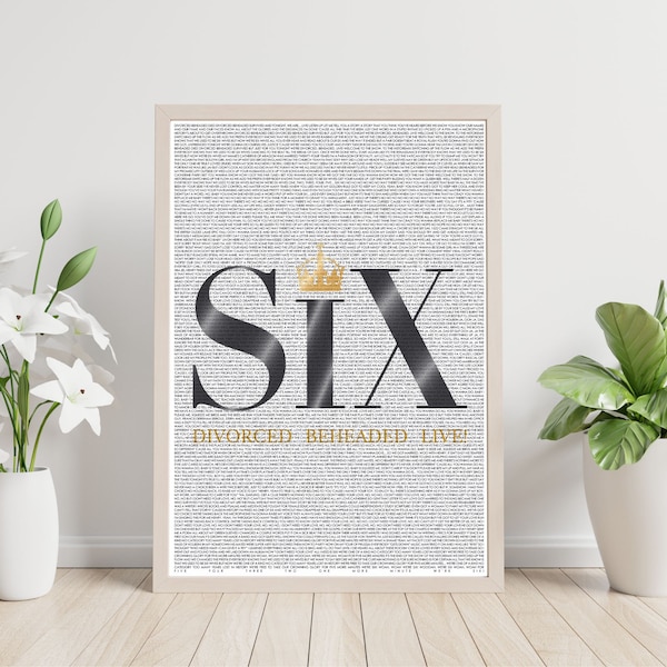 Six the Musical Poster - Etsy UK