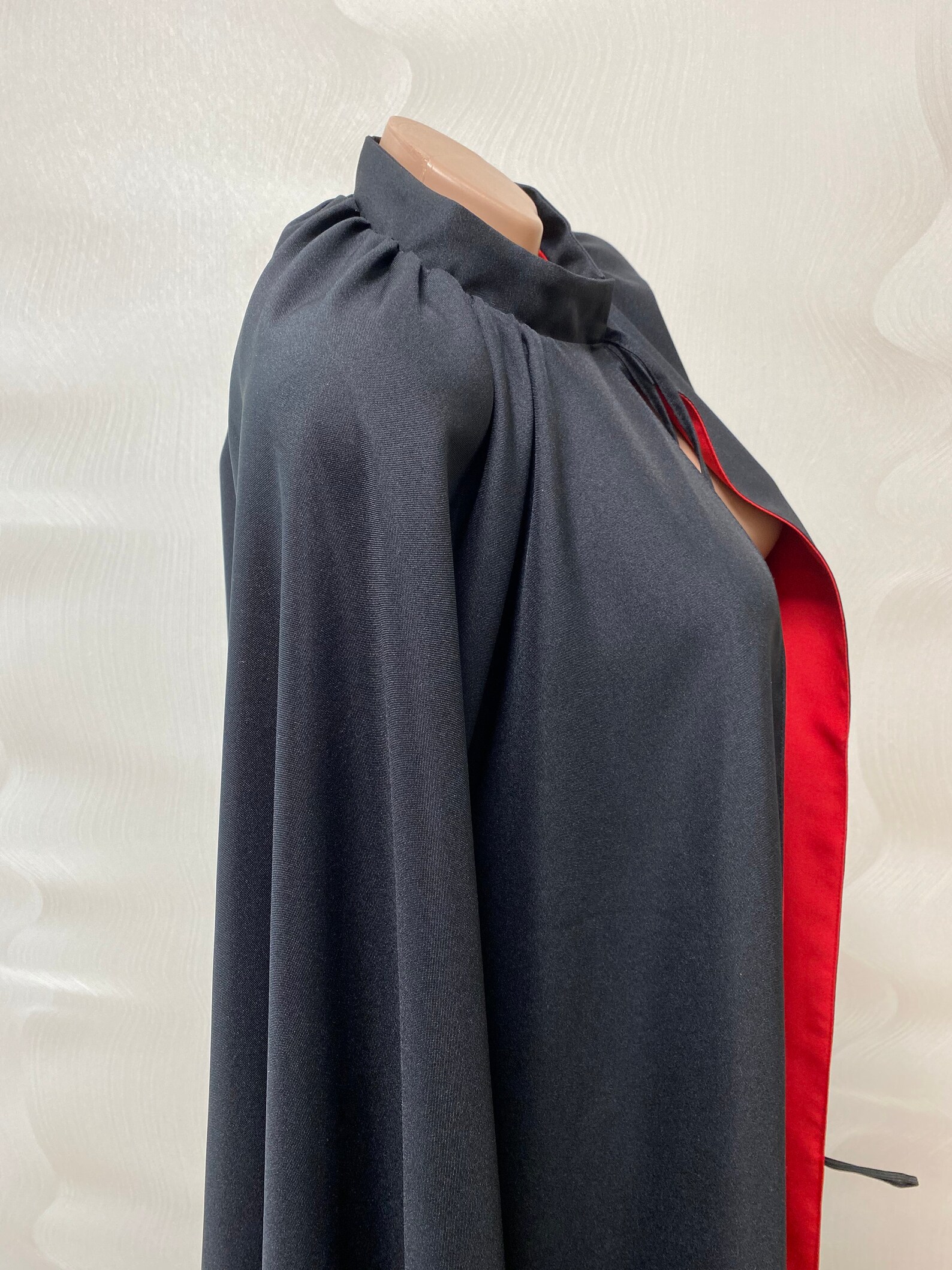 Bat Cape Superhero Cape Black Red Cloak Superhero Black Cape Bat Cloak ...