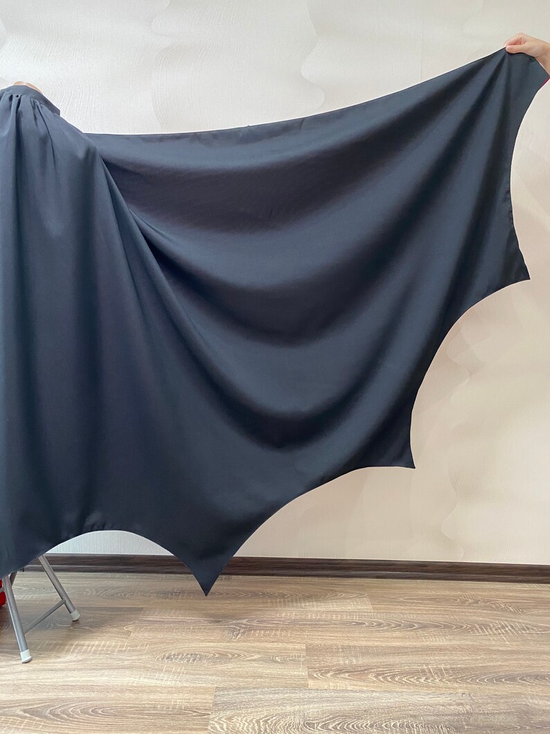 Bat Cape Superhero Cape Black Red Cloak Superhero Black Cape Bat Cloak ...