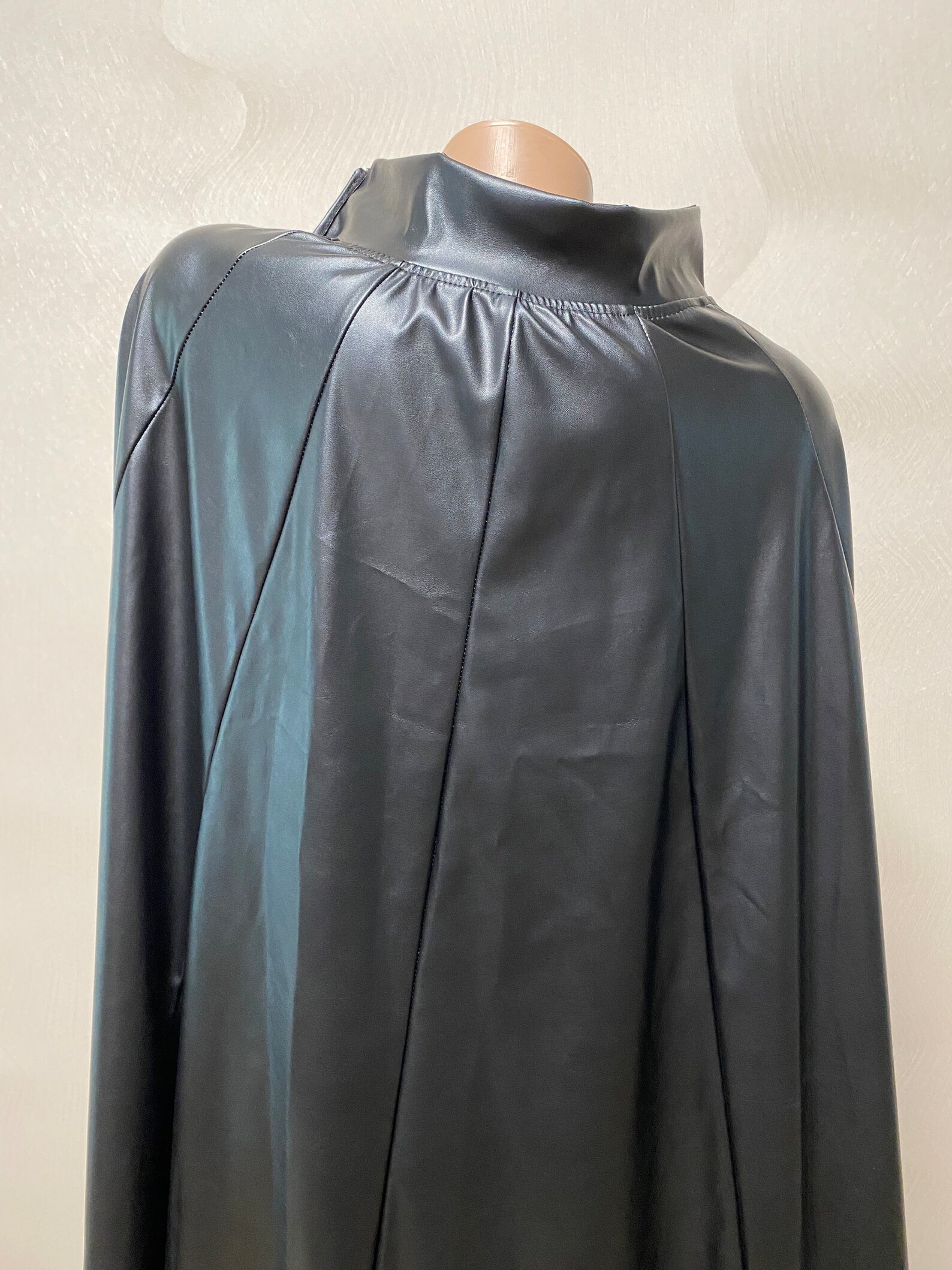 Bat Cape Faux Leather Black Cape Bat Cloak Halloween Costume - Etsy