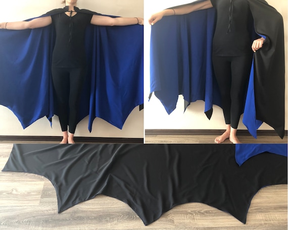 Bat Cosplay Bat Costume Bat Cape Bat Cloak Black Blue Cape | Etsy UK