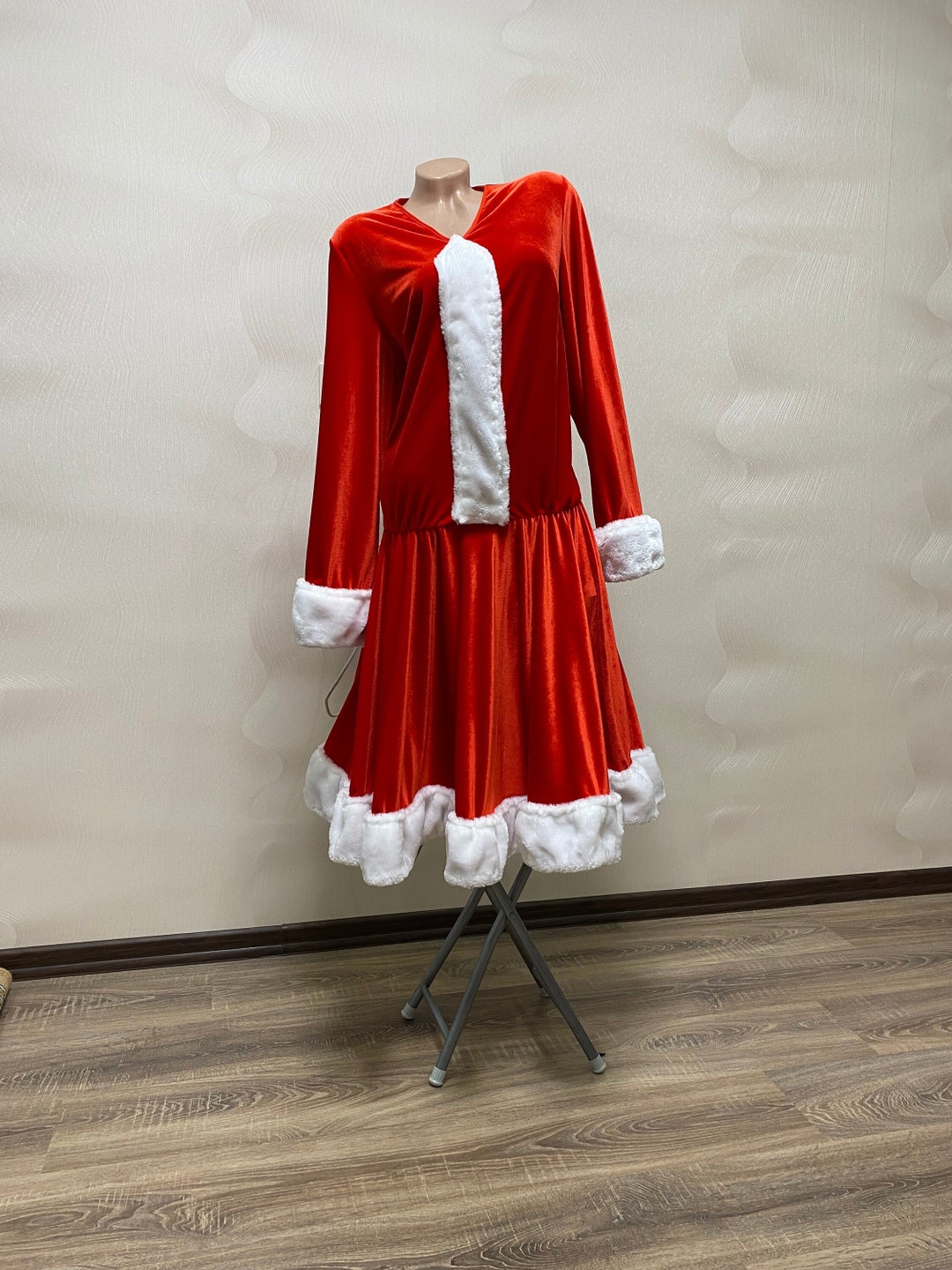 Halloween Dresss Red Dress Mrs. Claus Costume Santa Claus Santa Outfit ...