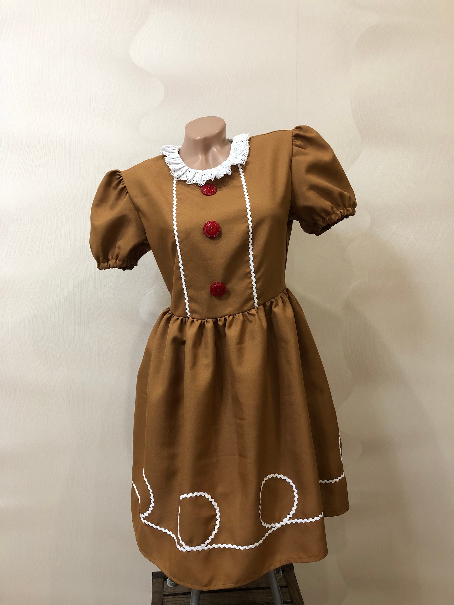 Halloween Costume Gingerbread Dress Women Costume Gingerbread - Etsy