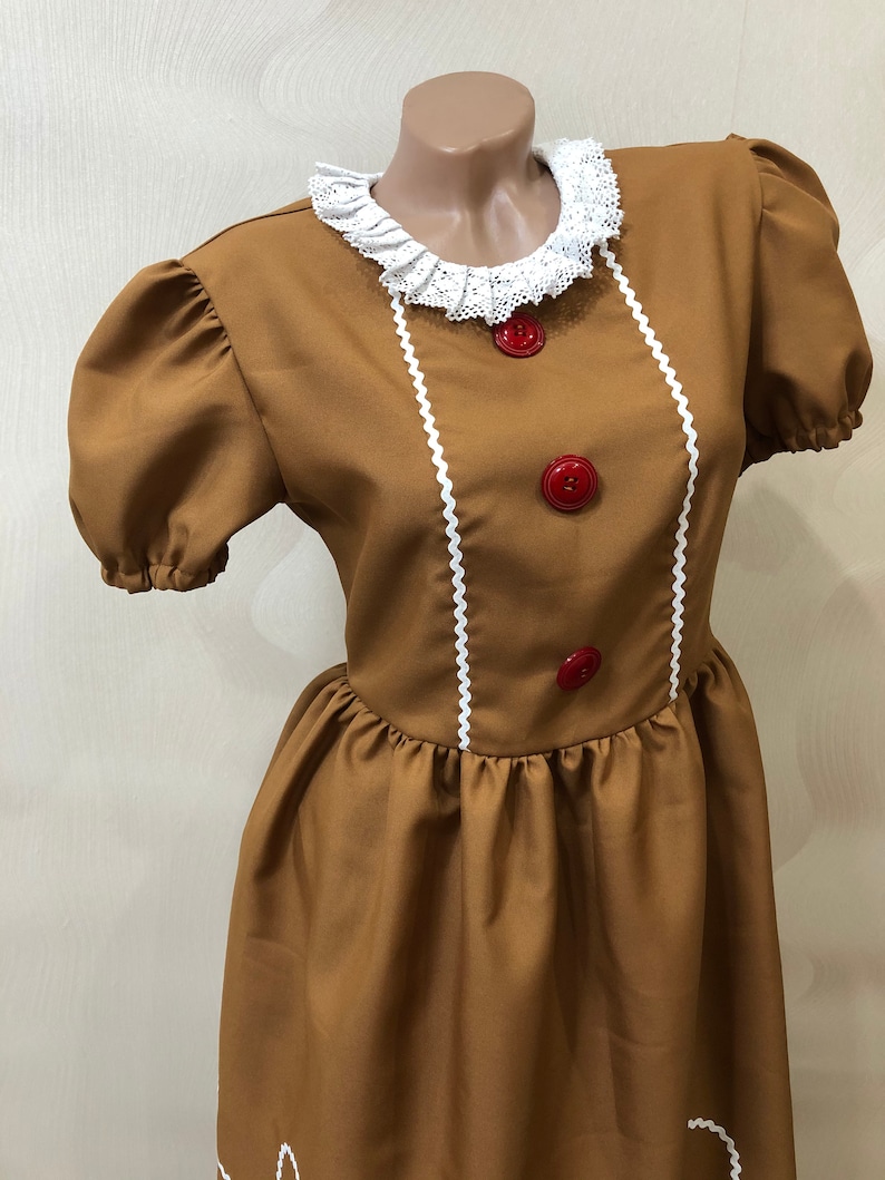 Halloween Costume Gingerbread Dress Women Costume Gingerbread - Etsy