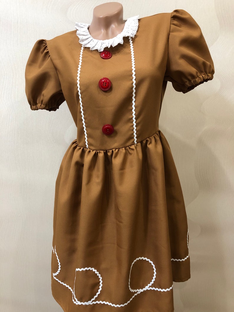 Halloween Costume Gingerbread Dress Women Costume Gingerbread - Etsy