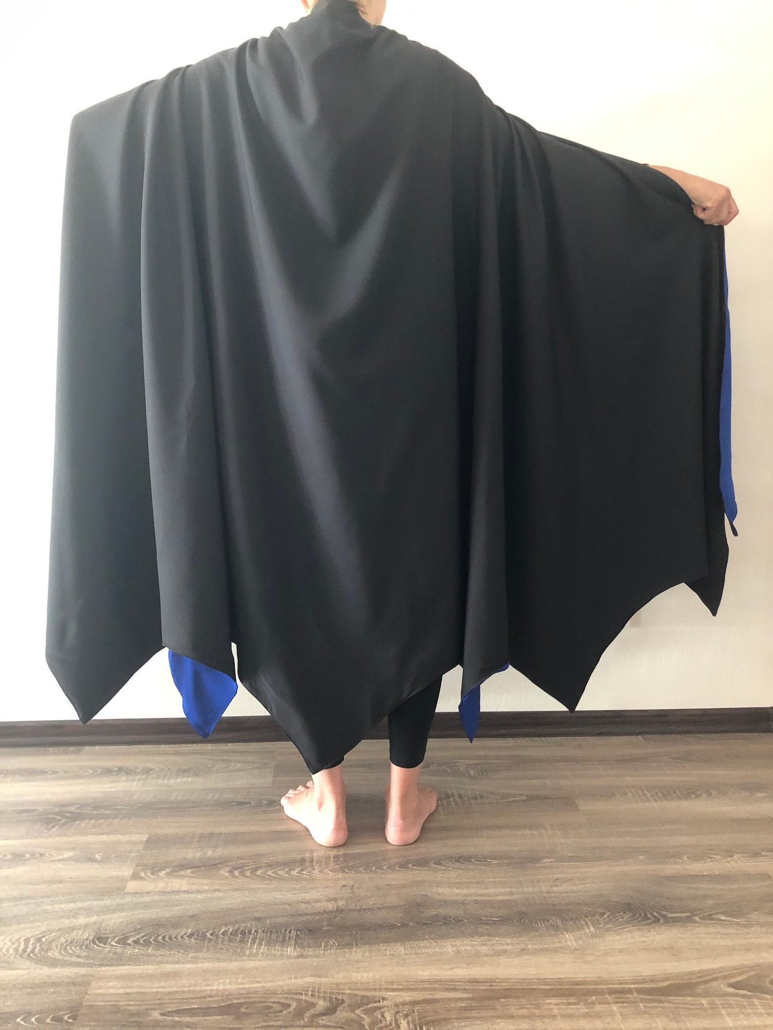 Bat Cosplay Bat Costume Bat Cape Bat Cloak Black Blue Cape - Etsy