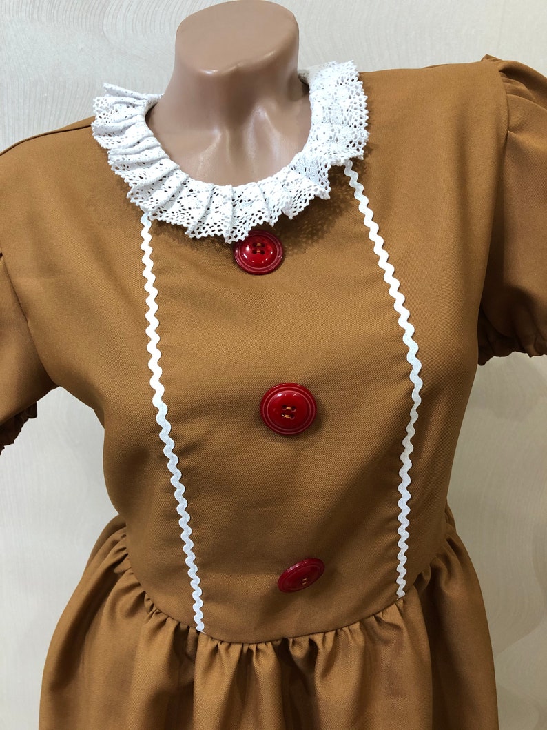 Halloween Costume Gingerbread Dress Women Costume Gingerbread - Etsy