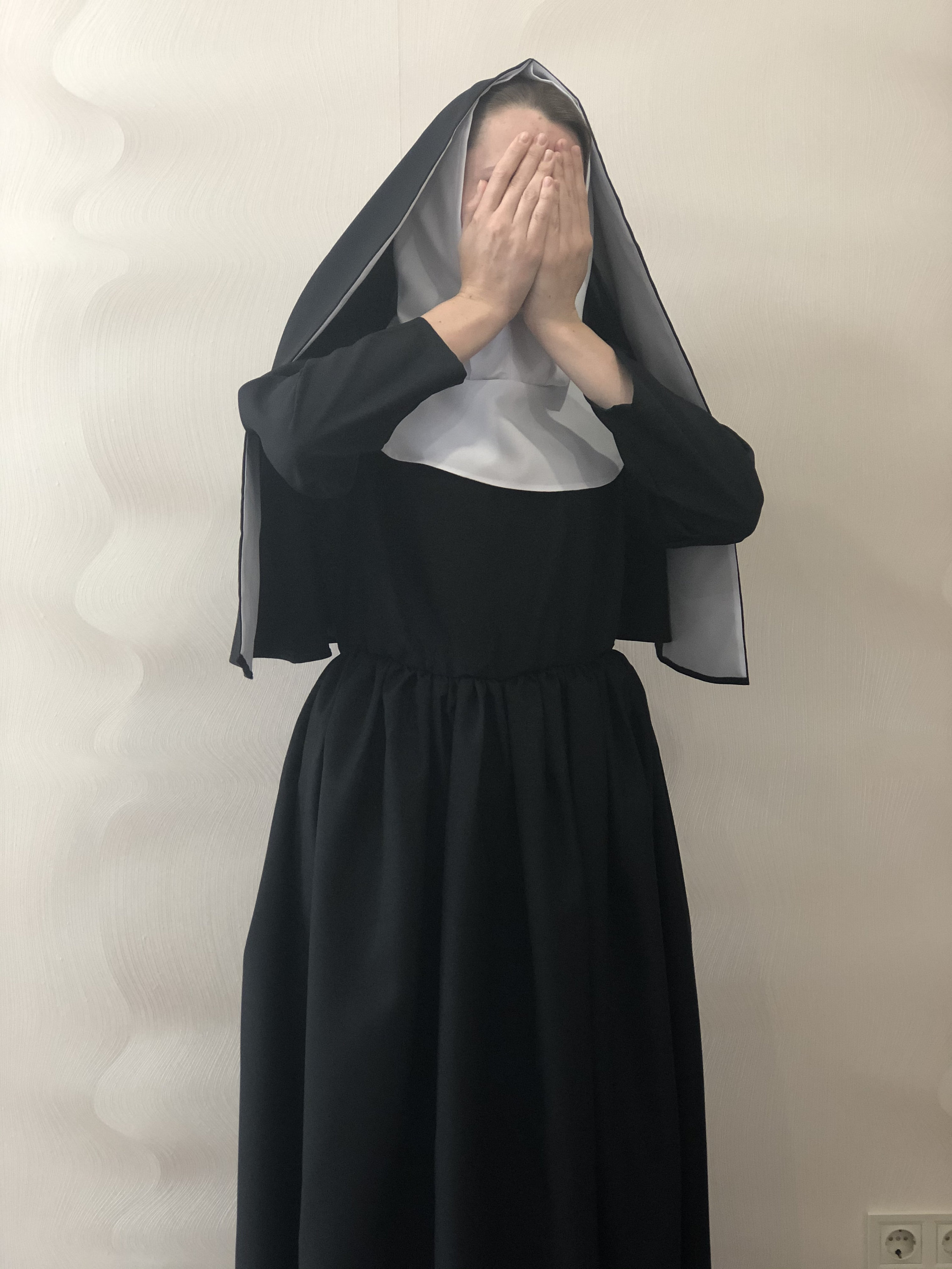 Nun Costume Valak Costume Nun Habit Veil Nun's Costume Medieval Veil ...