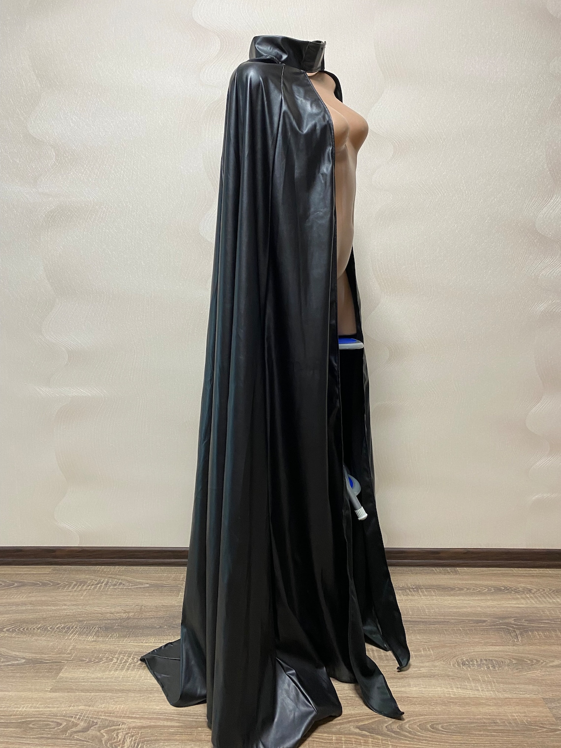 Bat Cape Faux Leather Black Cape Bat Cloak Halloween Costume - Etsy