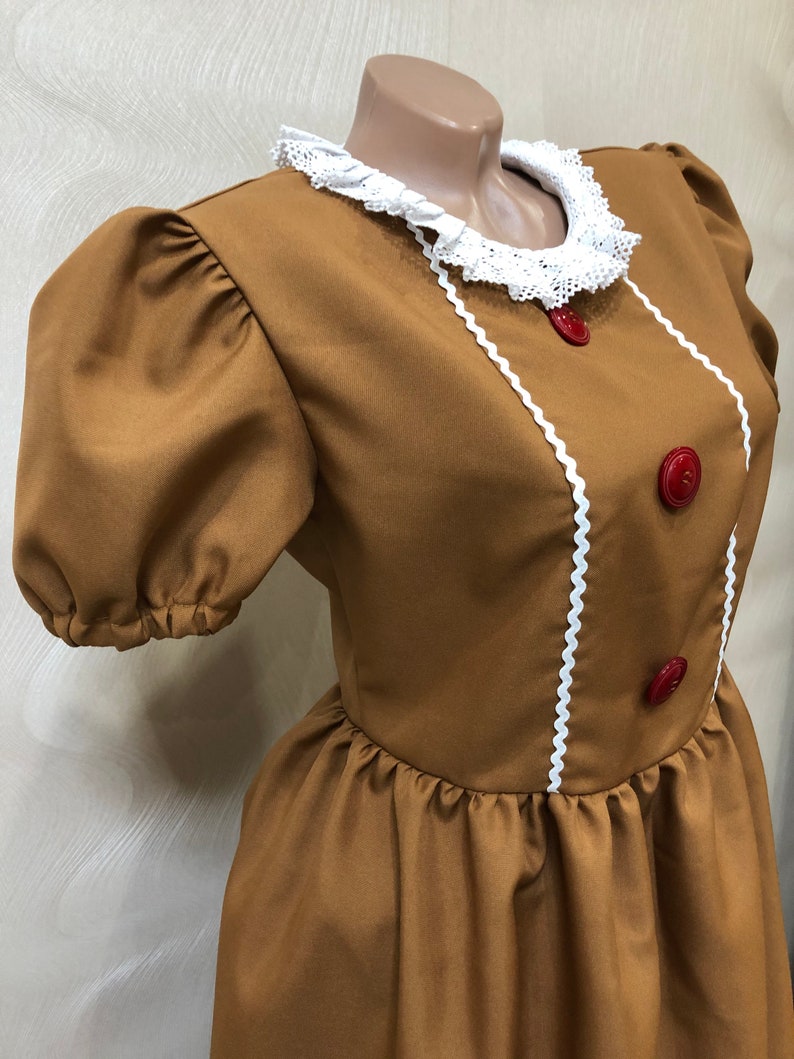Halloween Costume Gingerbread Dress Women Costume Gingerbread - Etsy