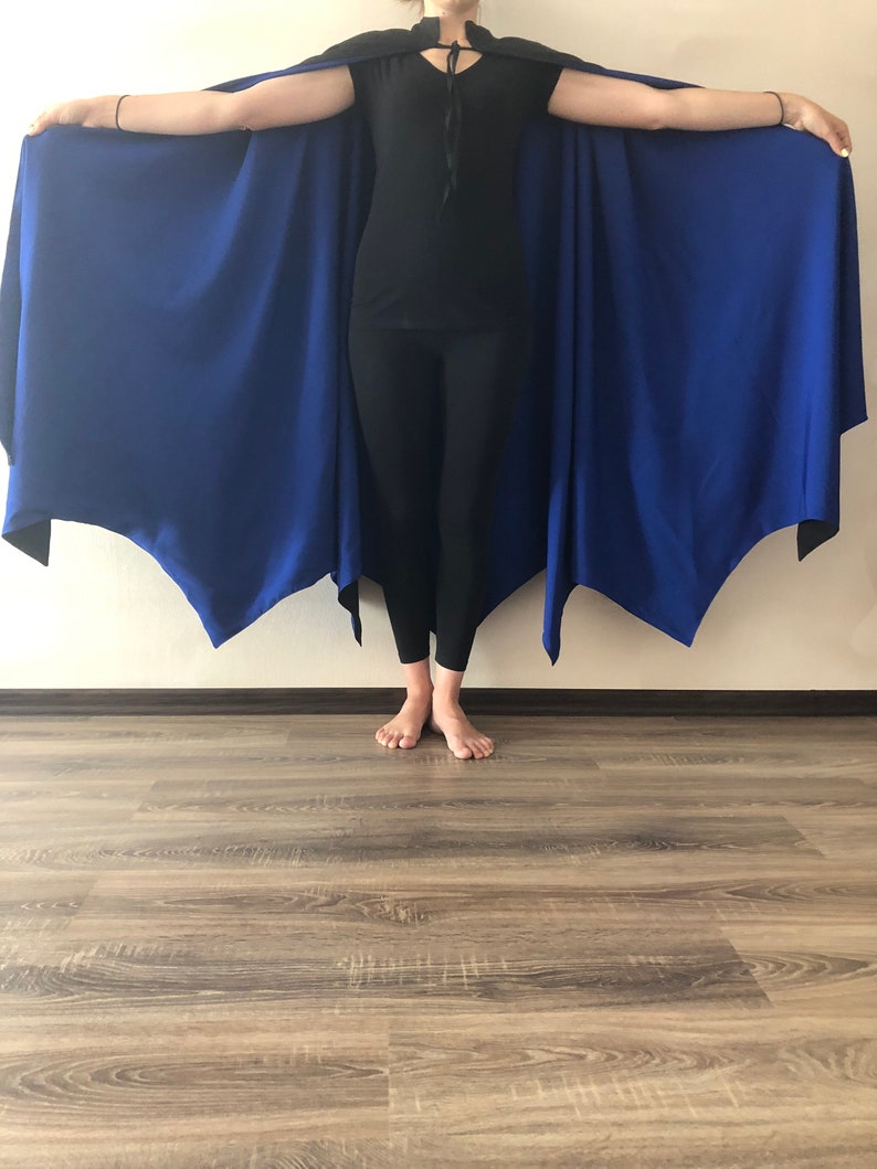 Bat Cosplay Bat Costume Bat Cape Bat Cloak Black Blue Cape - Etsy