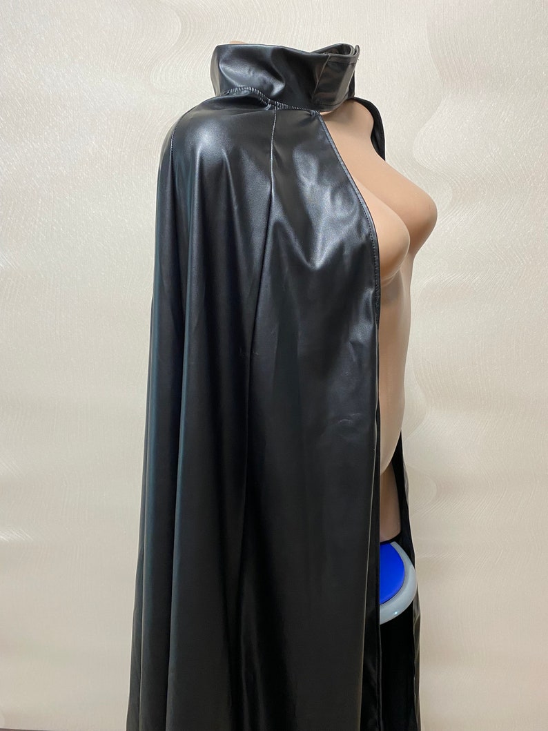 Bat Cape Faux Leather Black Cape Bat Cloak Halloween Costume - Etsy