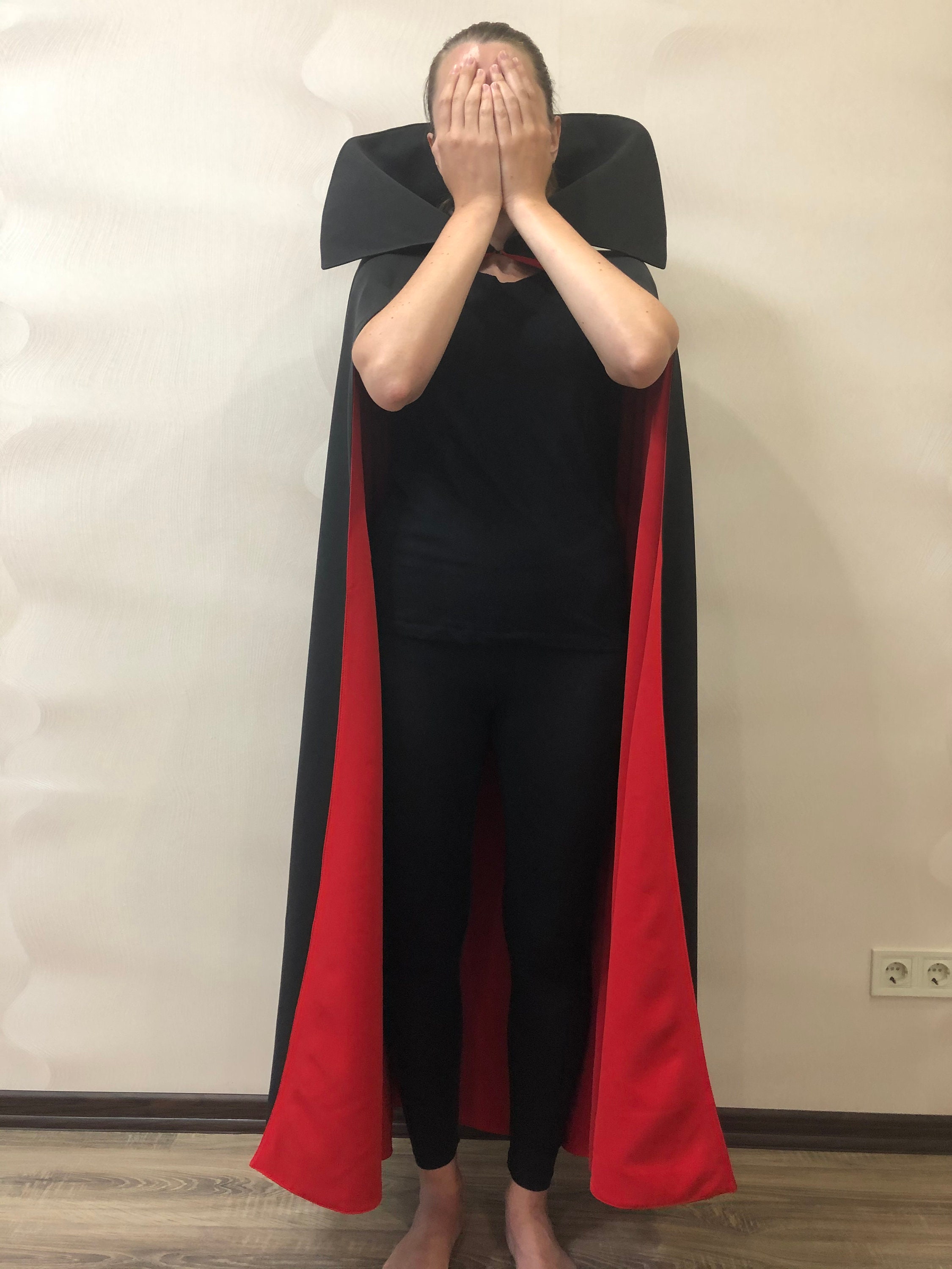 Devil Cloak Dracula Cloak Bat Vampire Cloak Witch Costume Red - Etsy UK