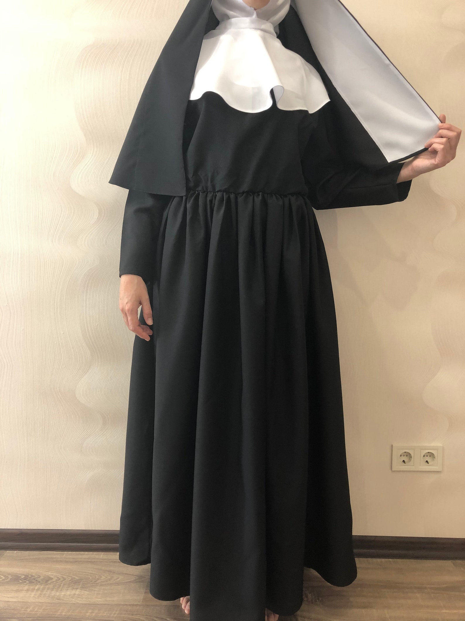 Nun Costume Valak Costume Nun Habit Veil Nun's Costume - Etsy UK