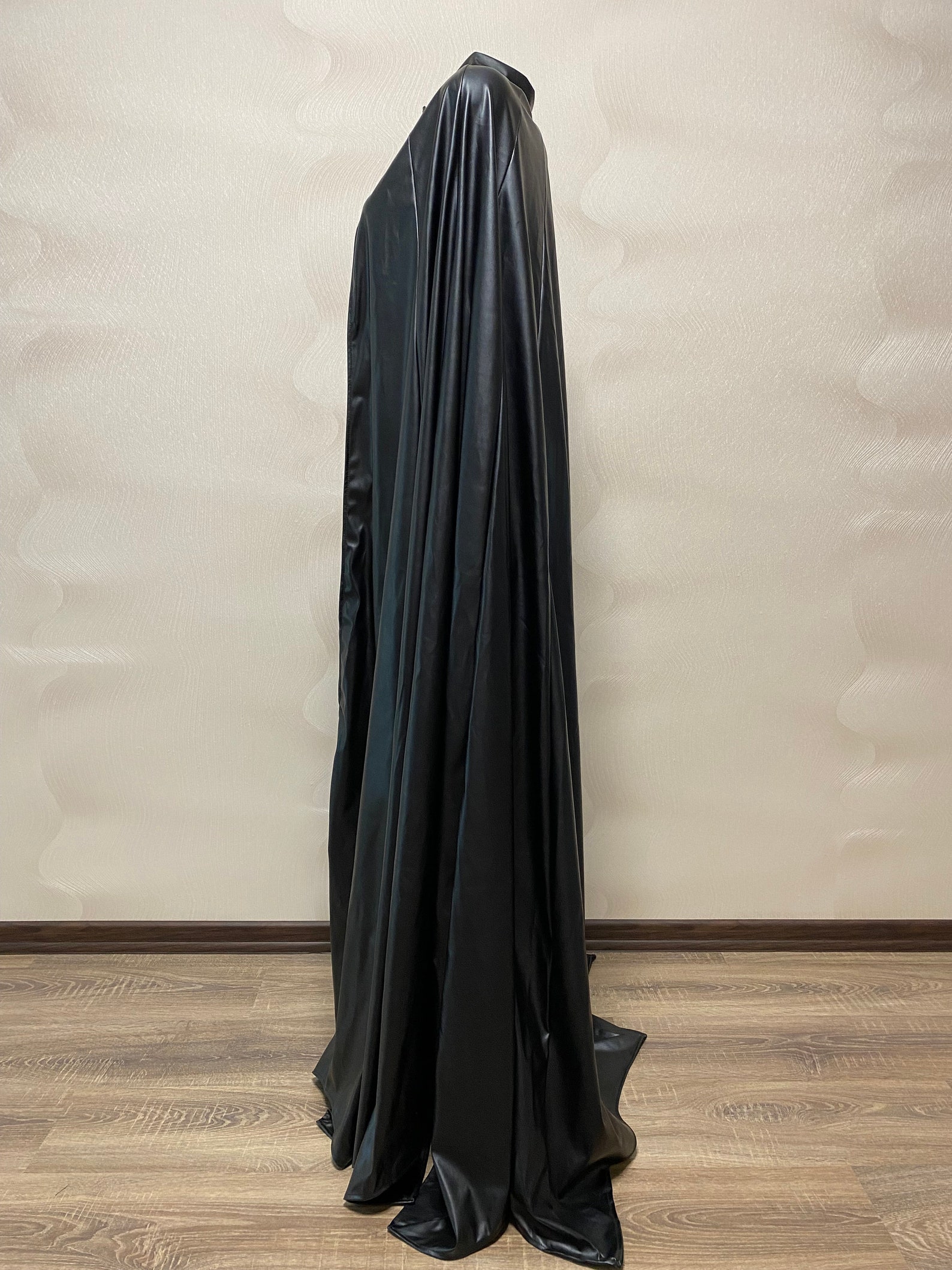 Bat Cape Faux Leather Black Cape Bat Cloak Halloween Costume - Etsy