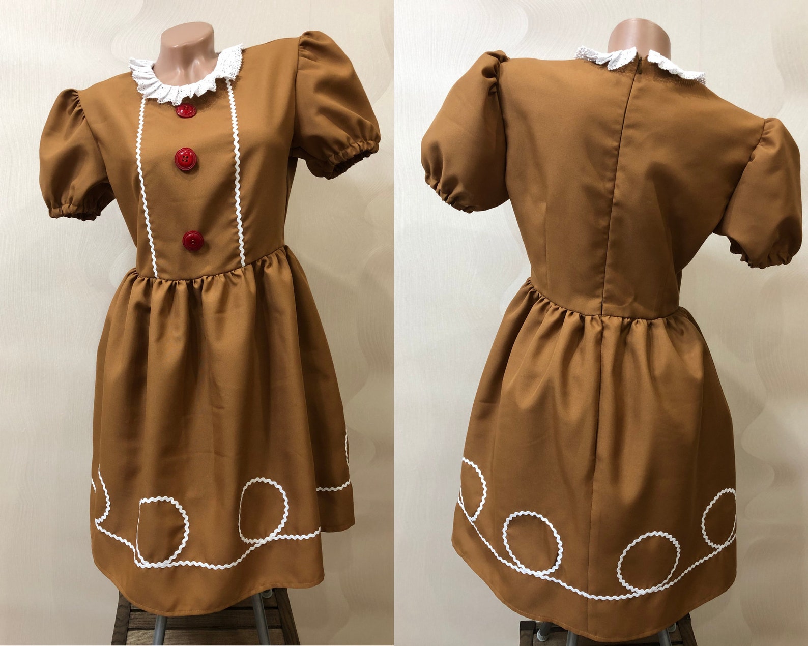 Halloween costume Gingerbread dress Women costume Gingerbread | Etsy