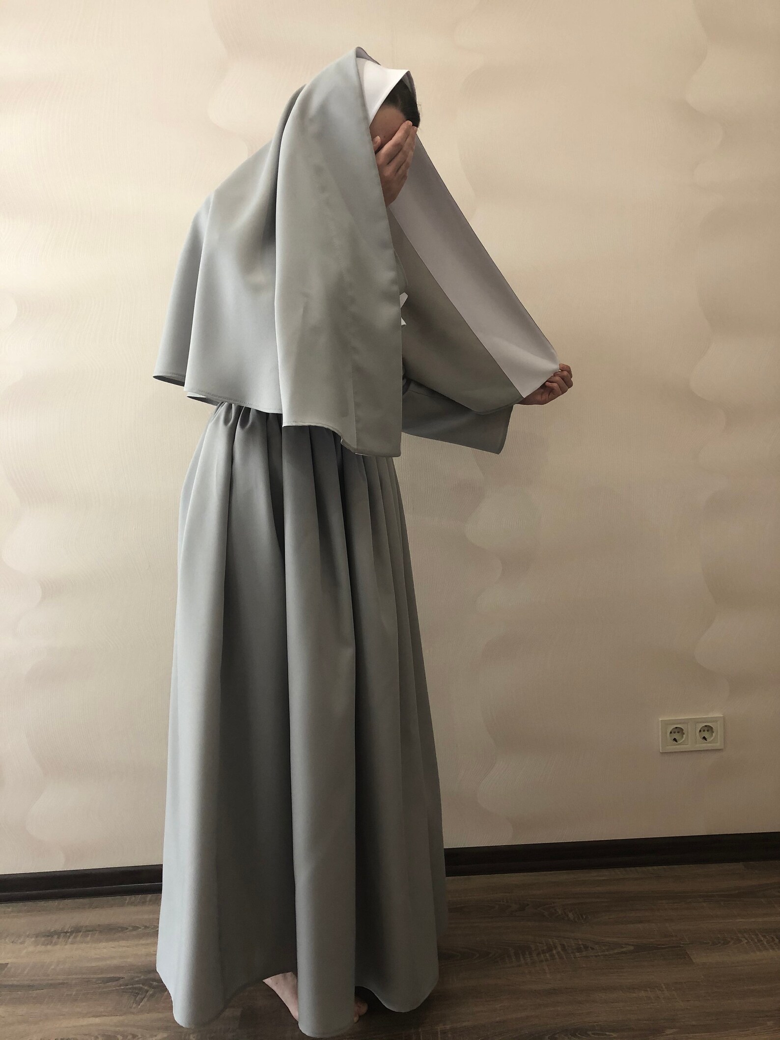 Nun Costume Valak Costume Nun Habit Veil Gray Nun's - Etsy