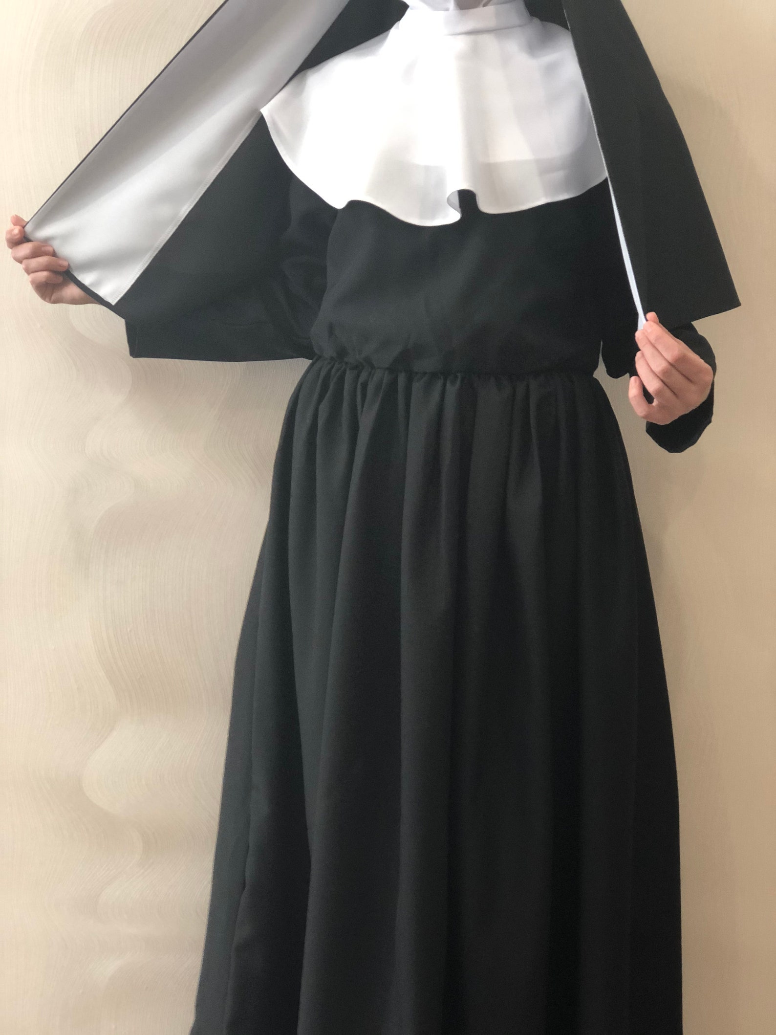 Nun Costume Valak Costume Nun Habit Veil Nun's Costume | Etsy UK