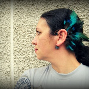Feather Ear Cuff in Native American Style Black Magic Queen Shaman Boho ...