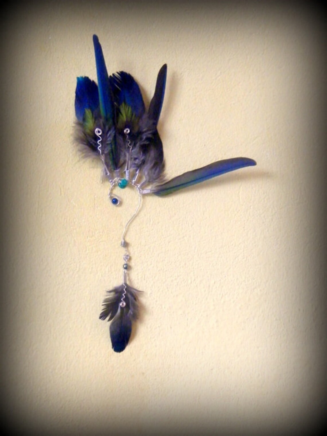 Feather Ear Cuff With Rare Unique Monal Feathers Blue Magic Bird - Etsy