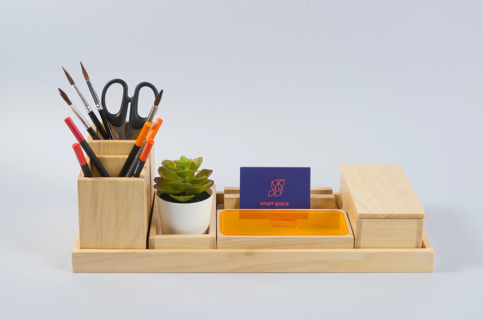 Desk Accessories Set Gift for Men Wood Office Desk Organizer - Etsy