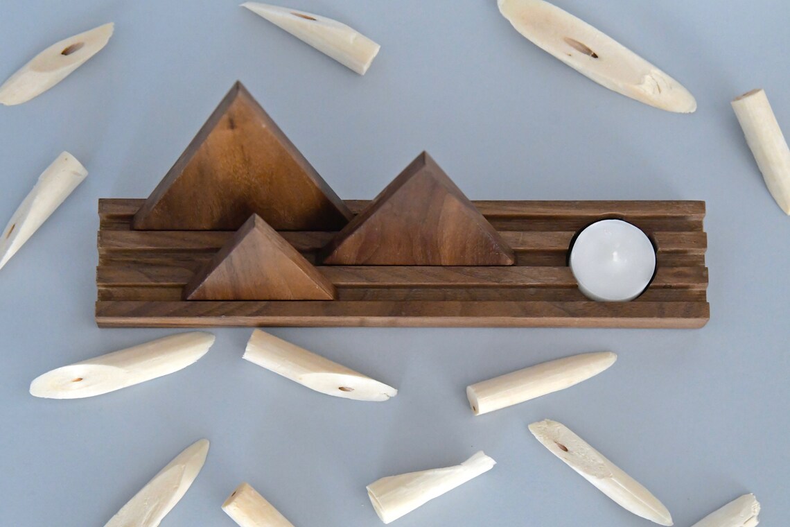 Forest Landscape Table Centerpiece Wood Trees With Base Set | Etsy