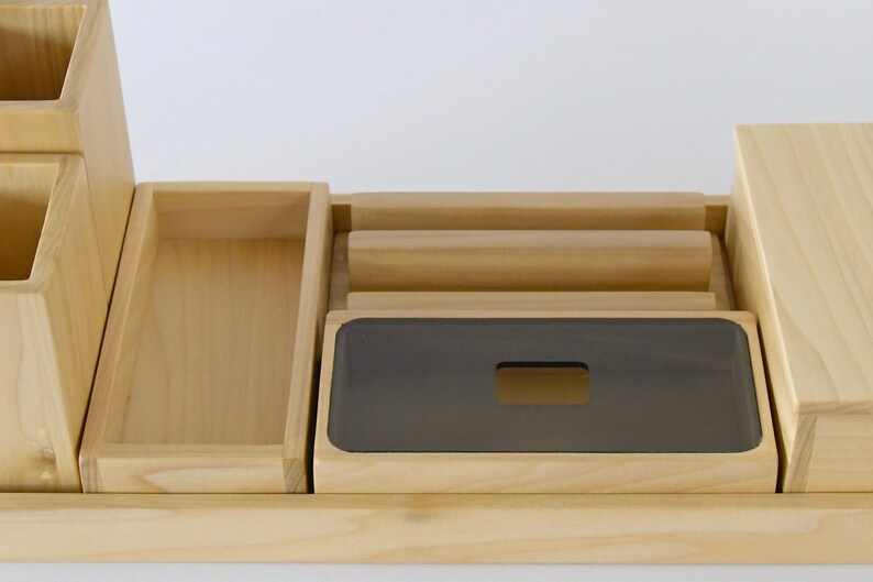 Wooden Desk Organizer Office Desk Accessory For Man New Job | Etsy