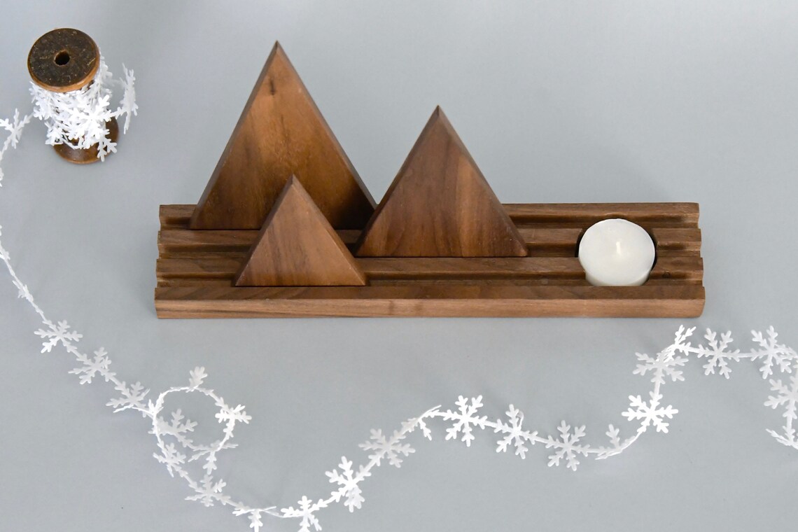 Forest Landscape Table Centerpiece Wood Trees With Base Set | Etsy