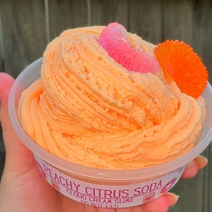 8oz.peachy Citrus Soda-slime Kit Cloud Cream Slime-peachy Citrus ...