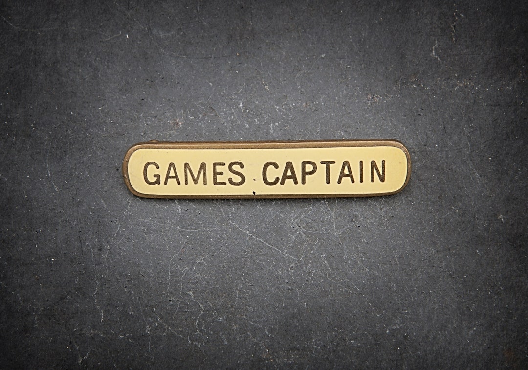 Vintage Games Captain Pin, UK School Pin - Etsy