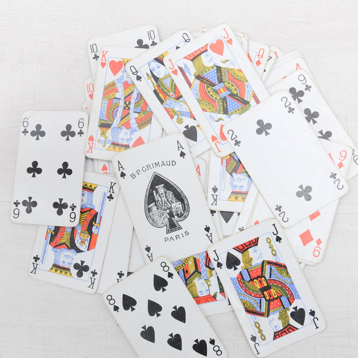 2 Set of 52 Cards French Card Game Vintage Playing Cards & - Etsy
