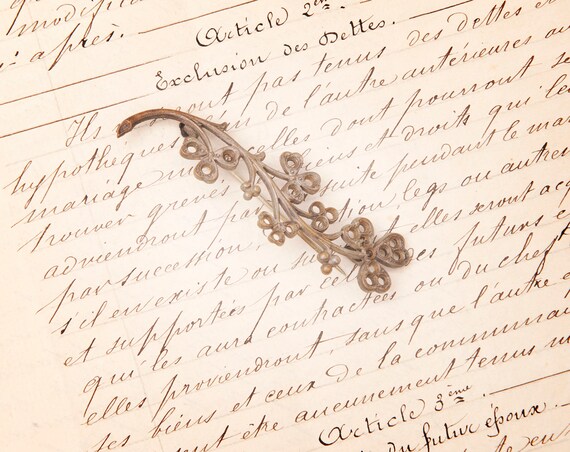 French vintage Flower Brooch base for crystals or rhi… - Gem