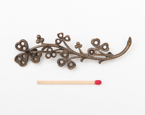 French vintage Flower Brooch base for crystals or rhi… - Gem