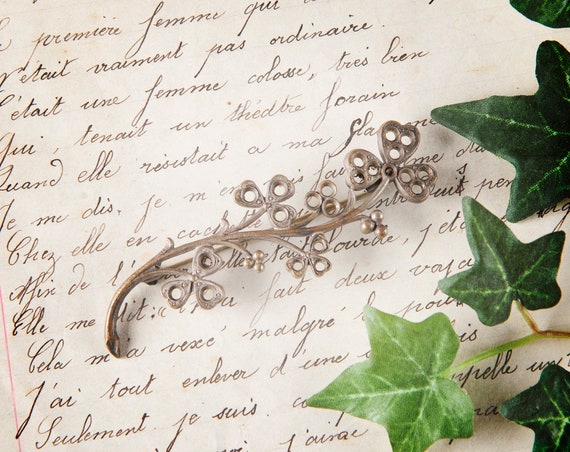 French vintage Flower Brooch base for crystals or rhi… - Gem