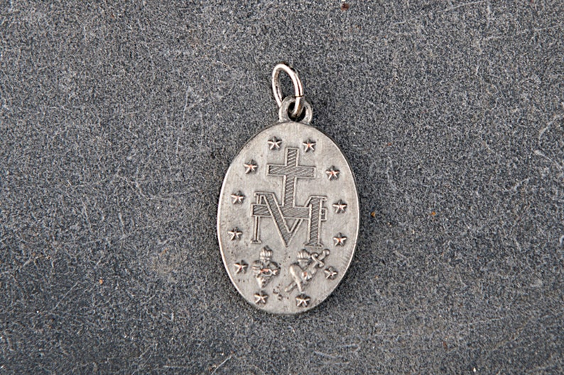 Vintage French Miraculous Virgin Mary Medal - Etsy