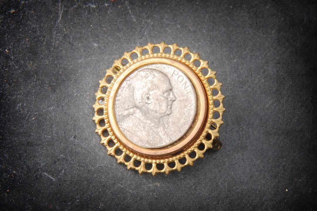 Vintage Brooch Pope Pius Pie XI Pont Max, Vintage Religious Medal - Etsy