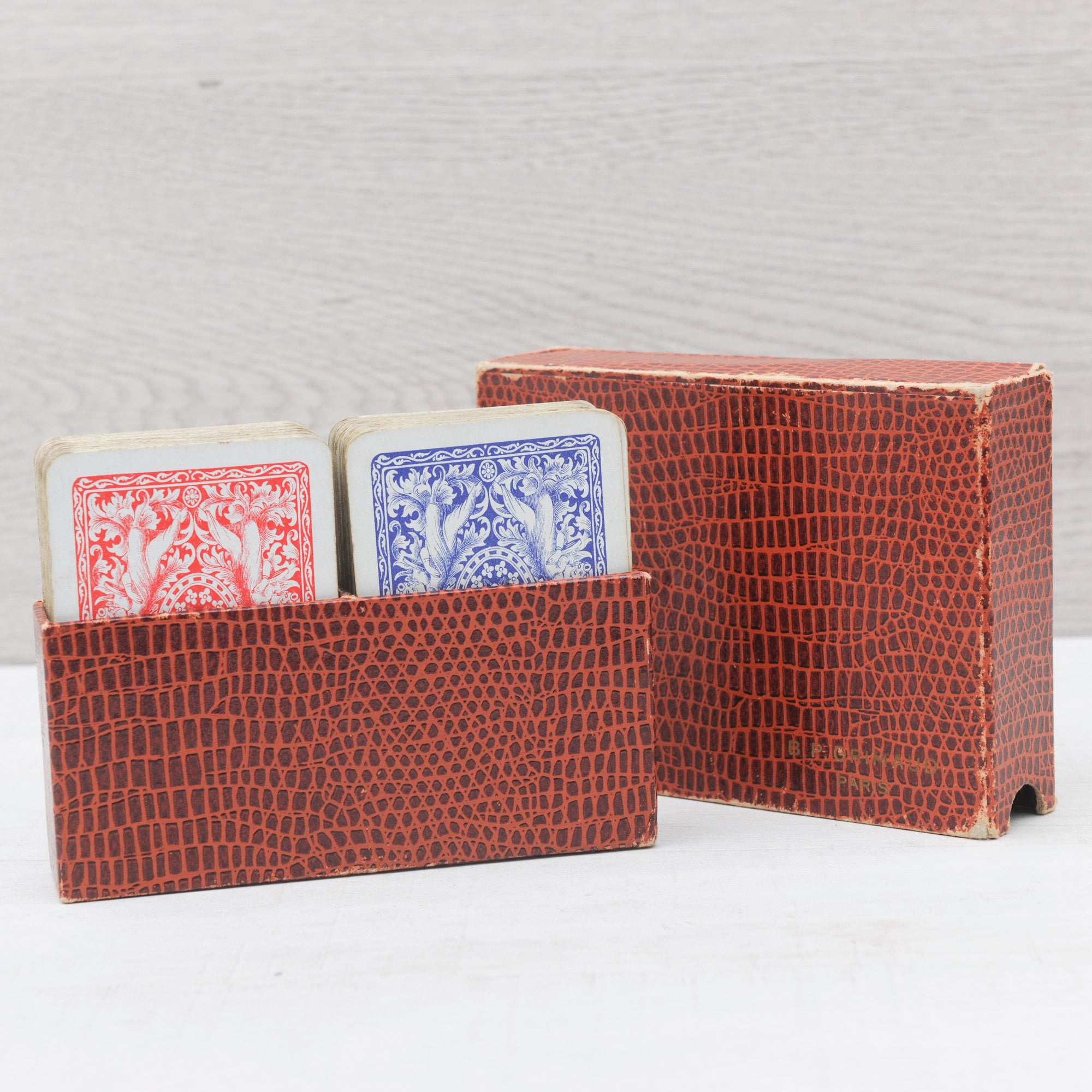 2 set of 52 cards french card game Vintage Playing Cards & | Etsy