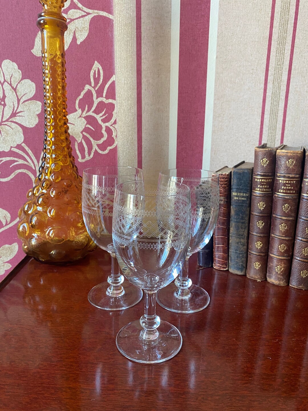 Crystal Clear Glass, Earlycentury Crystal Water Glass Set, French ...