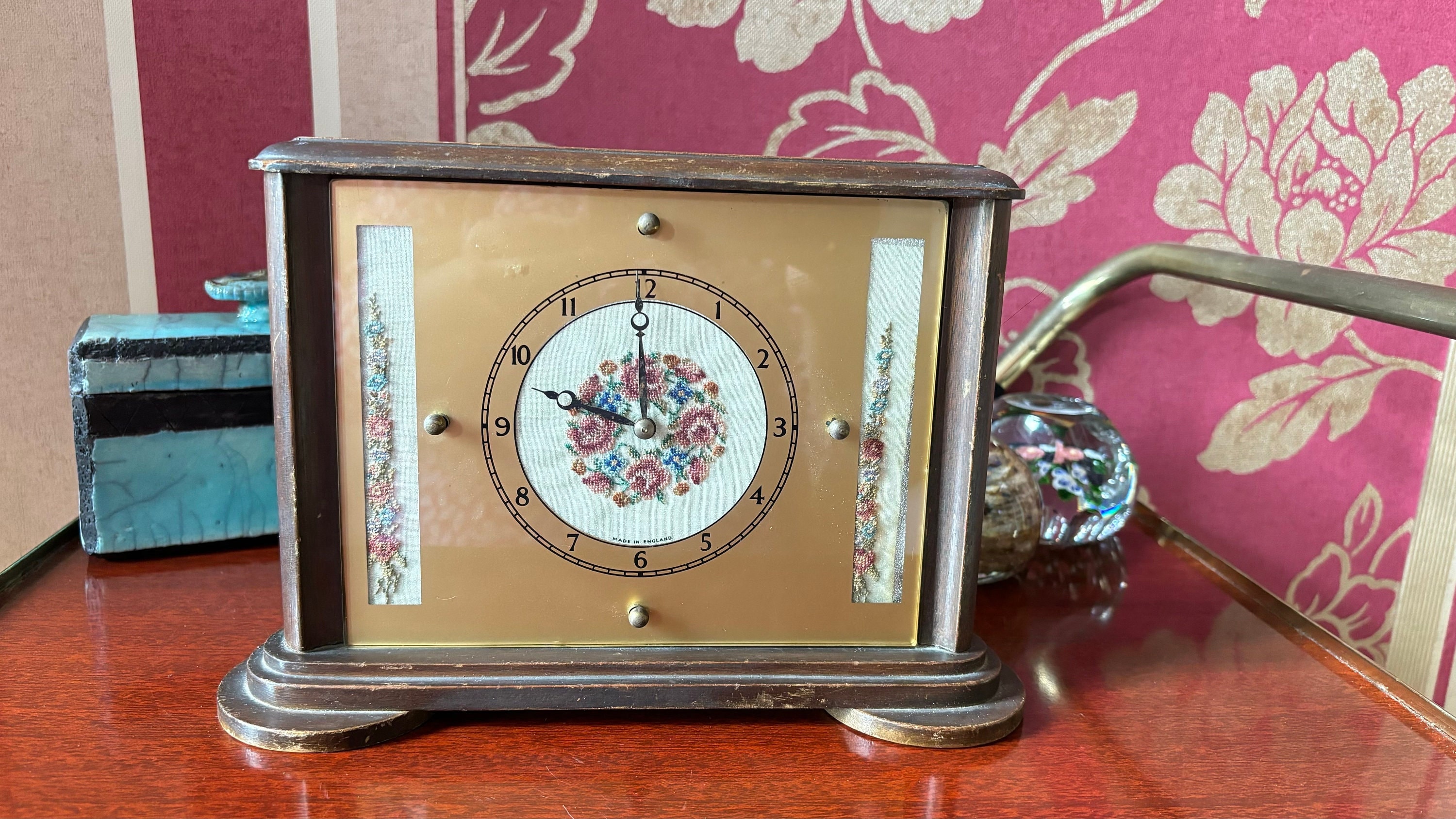 Vintage Regent of London Hand-wound Clock, Vanity Dressing Table, Made ...