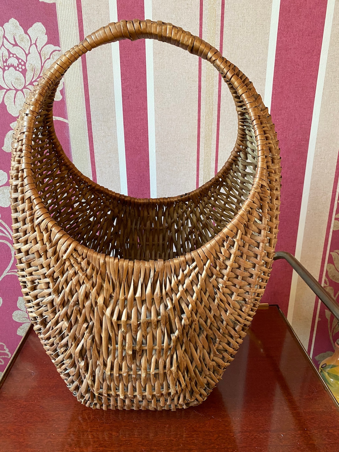 Gondola Basket 1960's, Basketball, Harvest Basket, Wicker, Vintage - Etsy