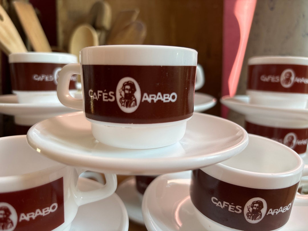 Vintage Espresso Cup and Saucer Advertising Arabo Cafes From the 1980s ...