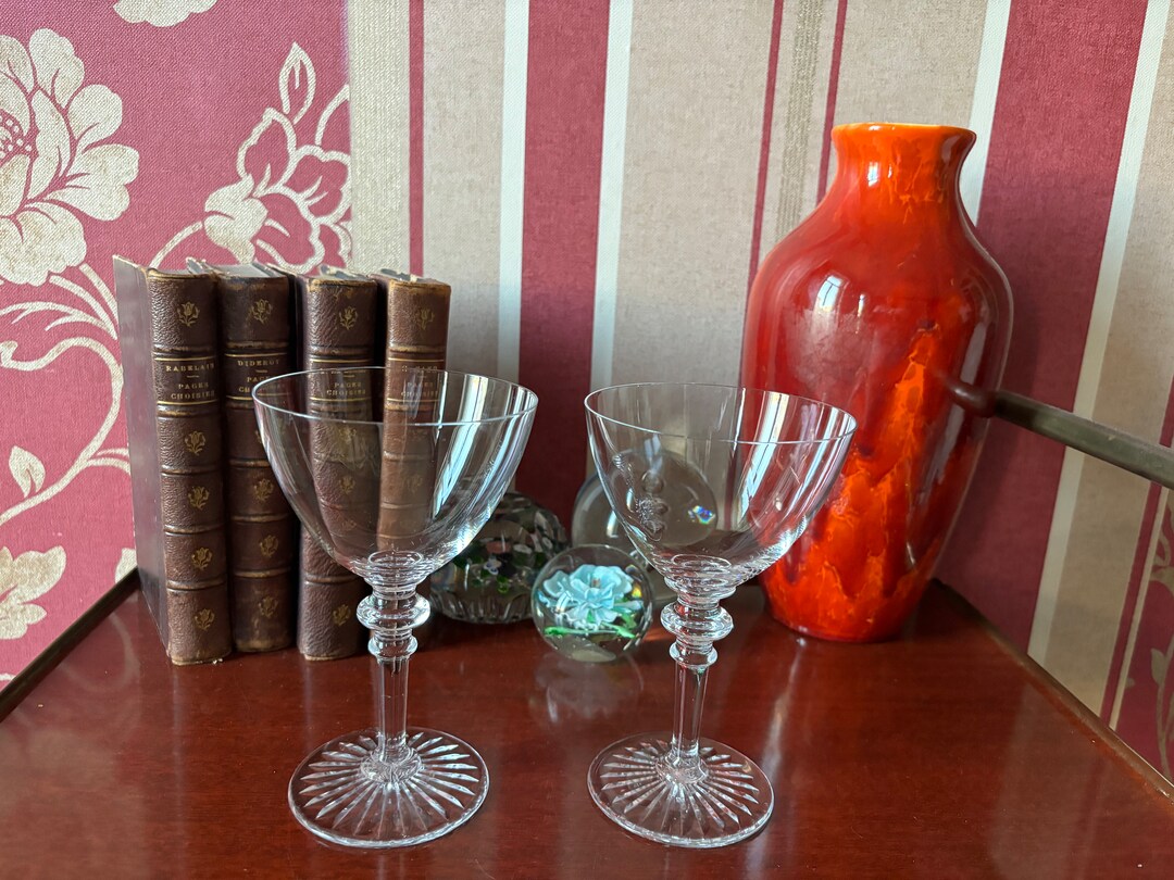 Baccarat Crystal, 2 Cocktail or Champagne Cups, Baccarat France, Set of ...