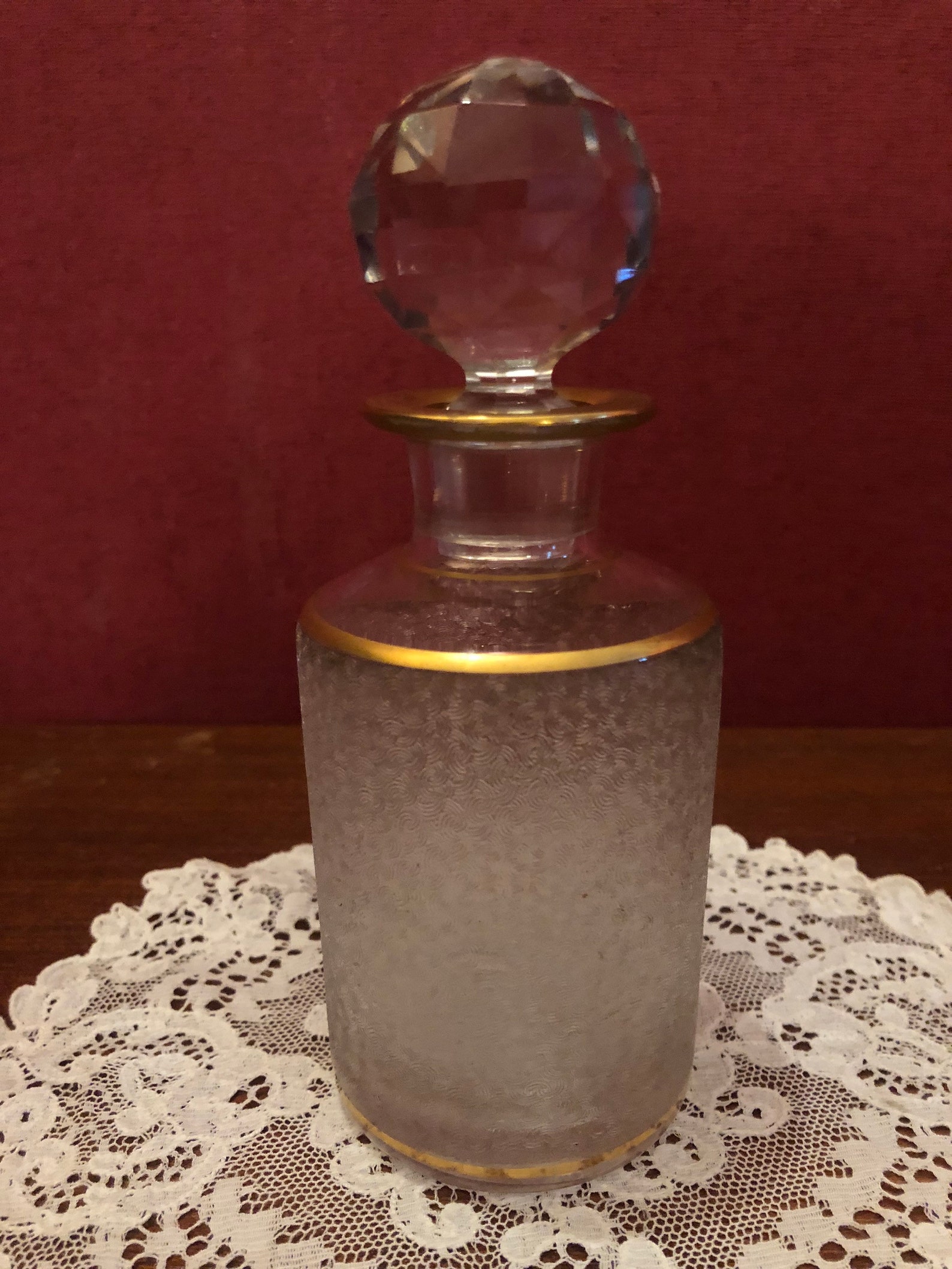 St Louis Crystal Antique Perfume Bottle - Etsy