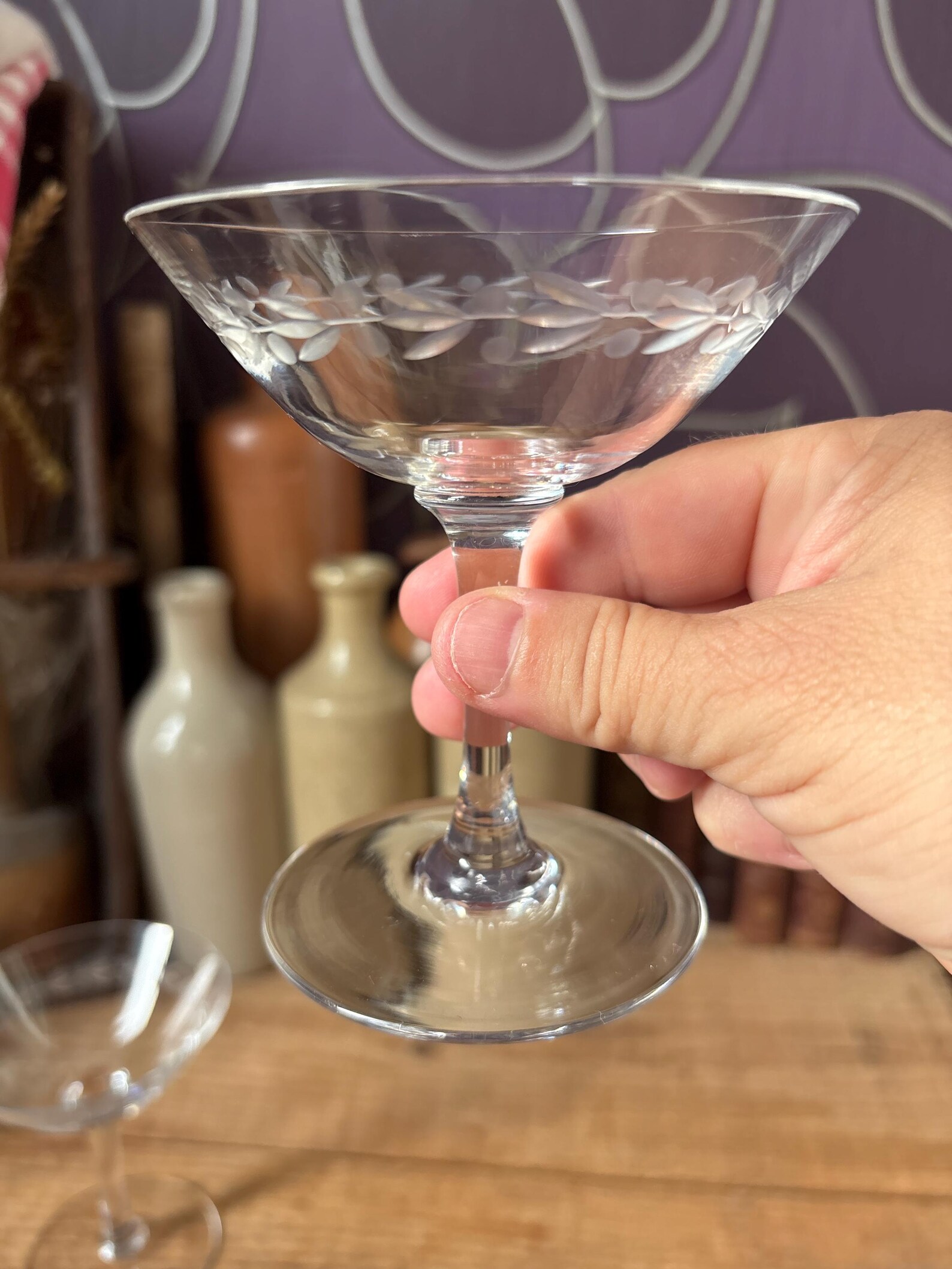 Champagne Crystal Glass X 2 Cristal De Nancy , Earlycenturychampagne ...