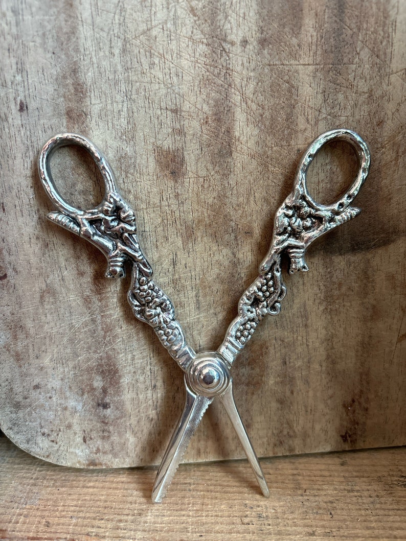 Pair of Richly Decorated Silver-plated Grape Scissors - Etsy
