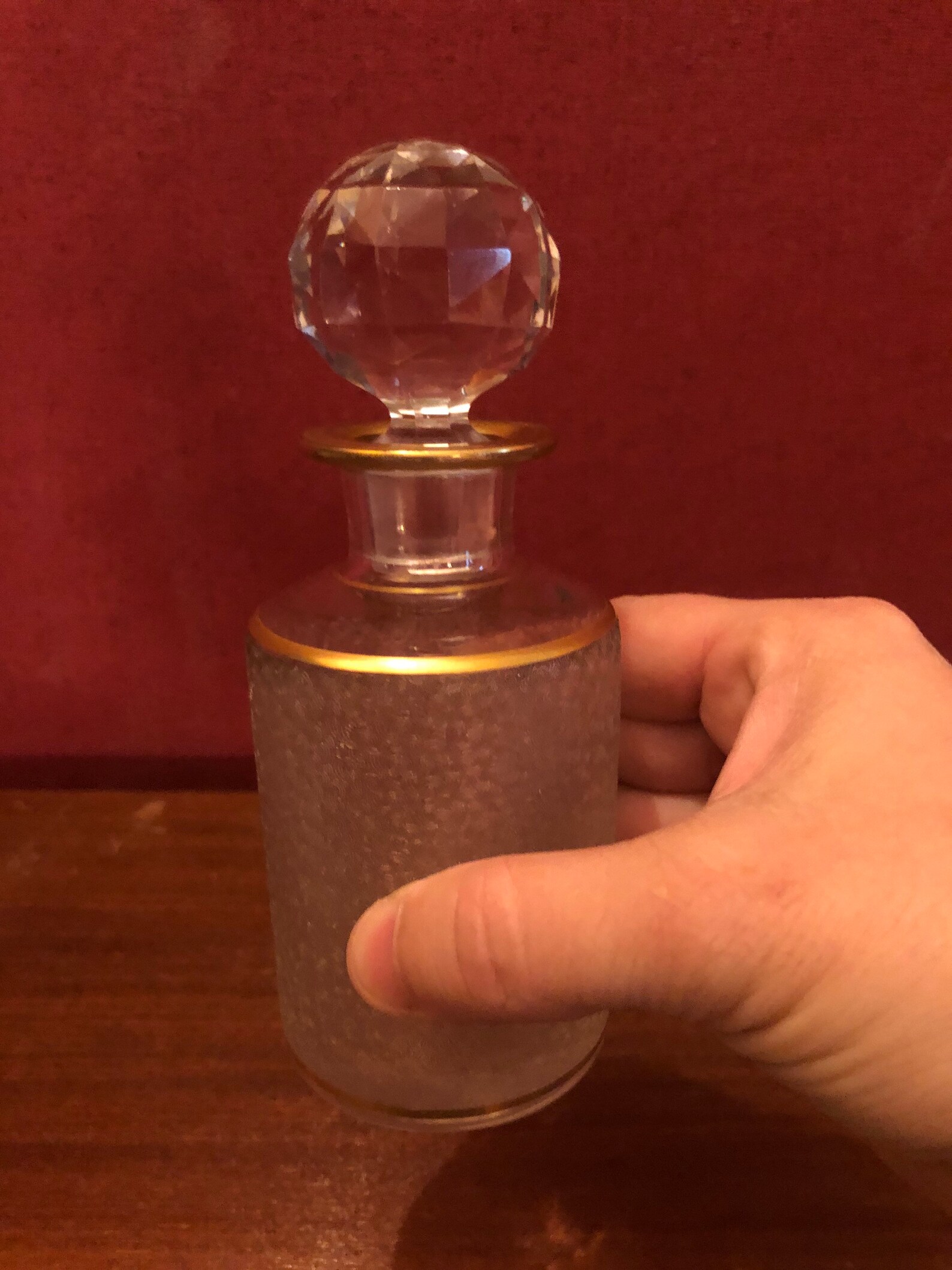 St Louis Crystal Antique Perfume Bottle - Etsy