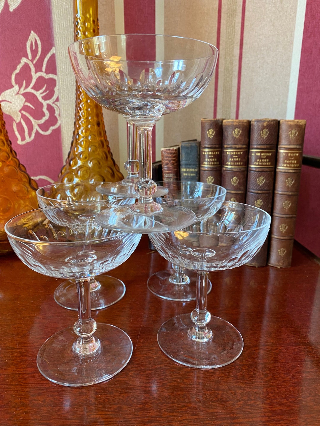 Champagne Crystal Glass X2, Earlycentury Champagne Coupe, Set of 2 ...