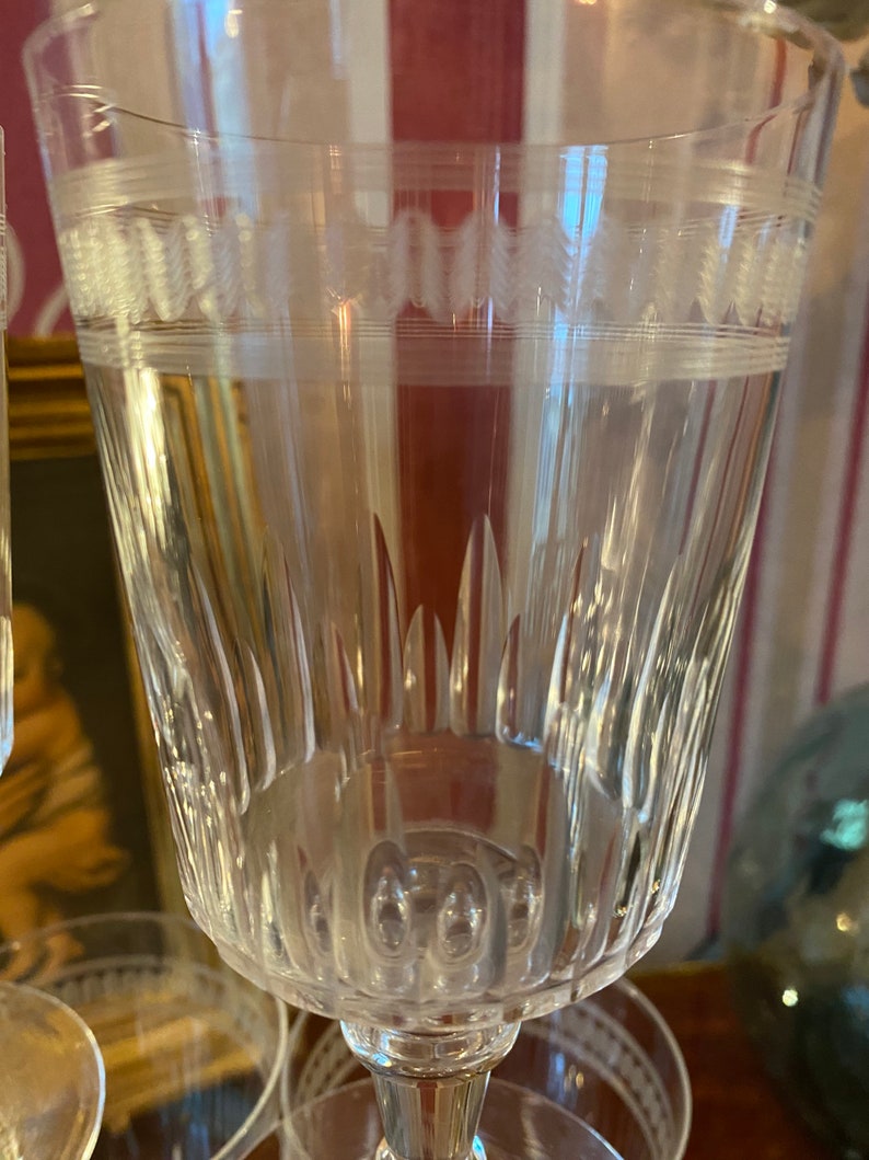 Crystal Clear Glass Earlycentury Crystal Water Glass Set - Etsy